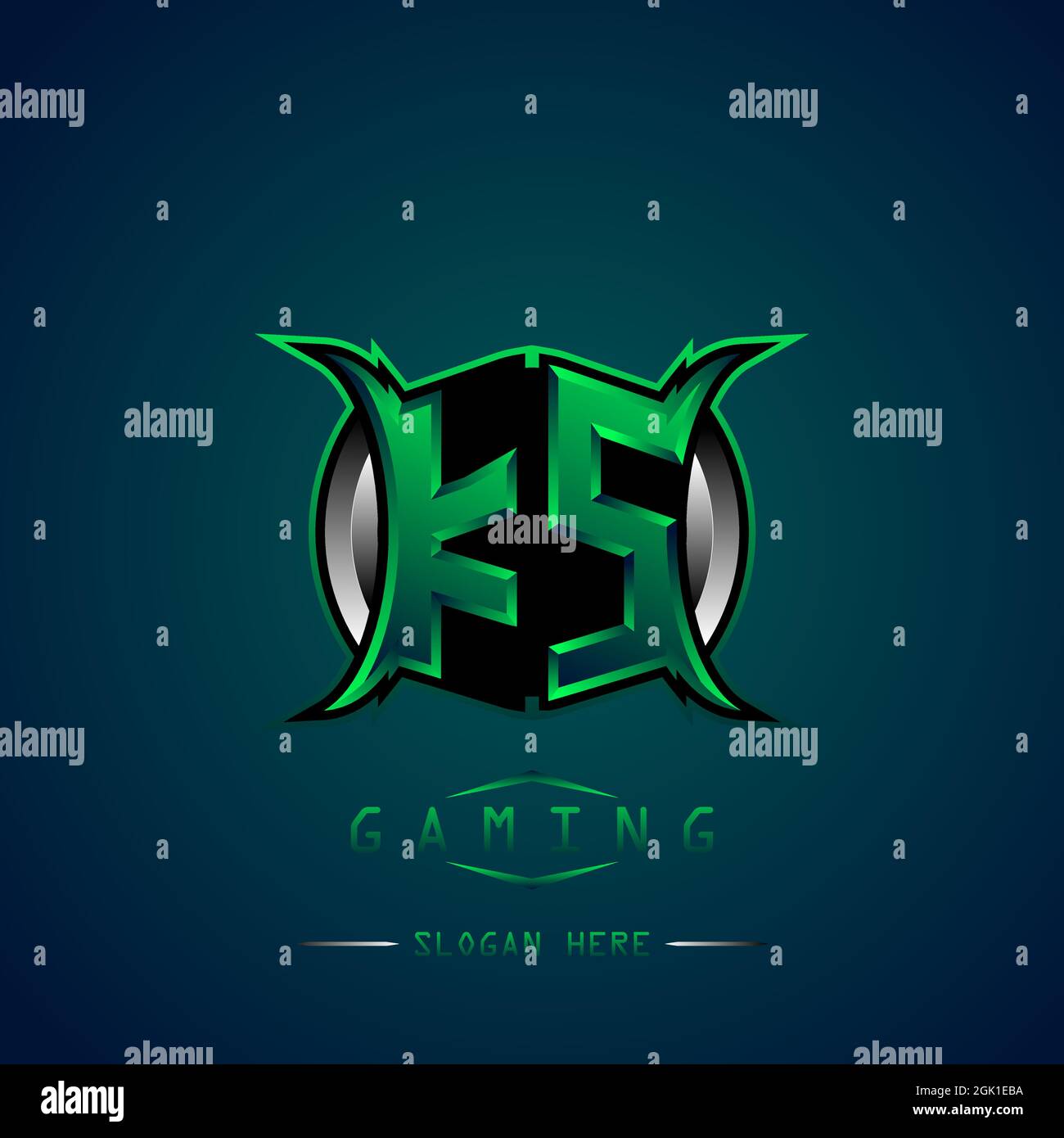 KS Initial Logo Design Cool style, Logo for game, esport, initial ...