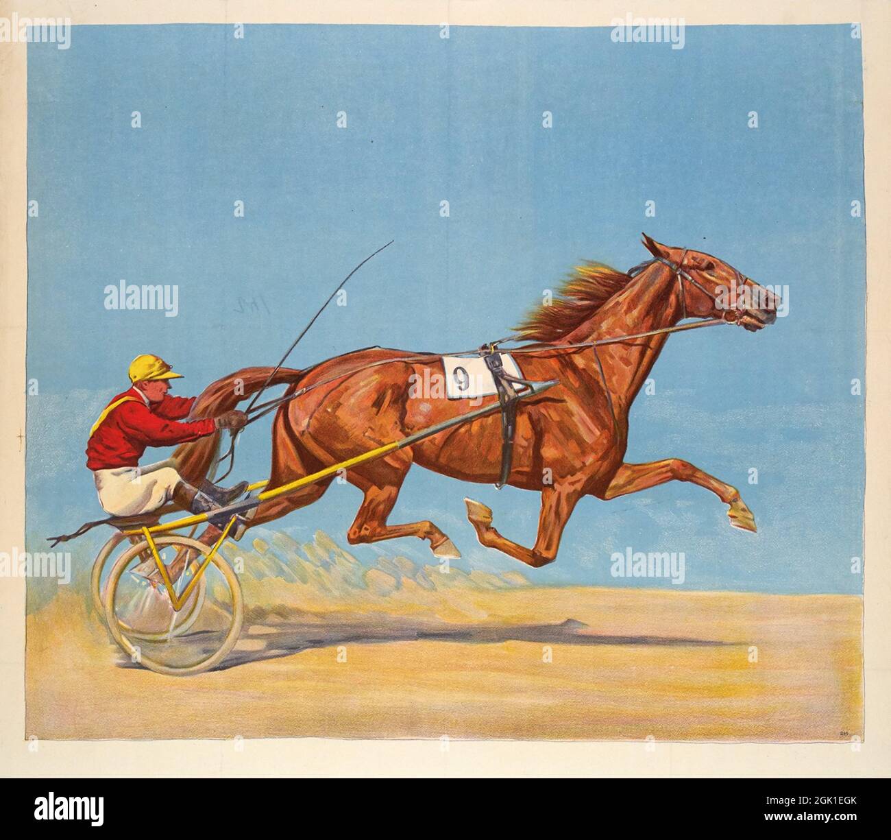 Click On Vintage Swiss Horse race poster - Sulky, 1930s Stock Photo - Alamy