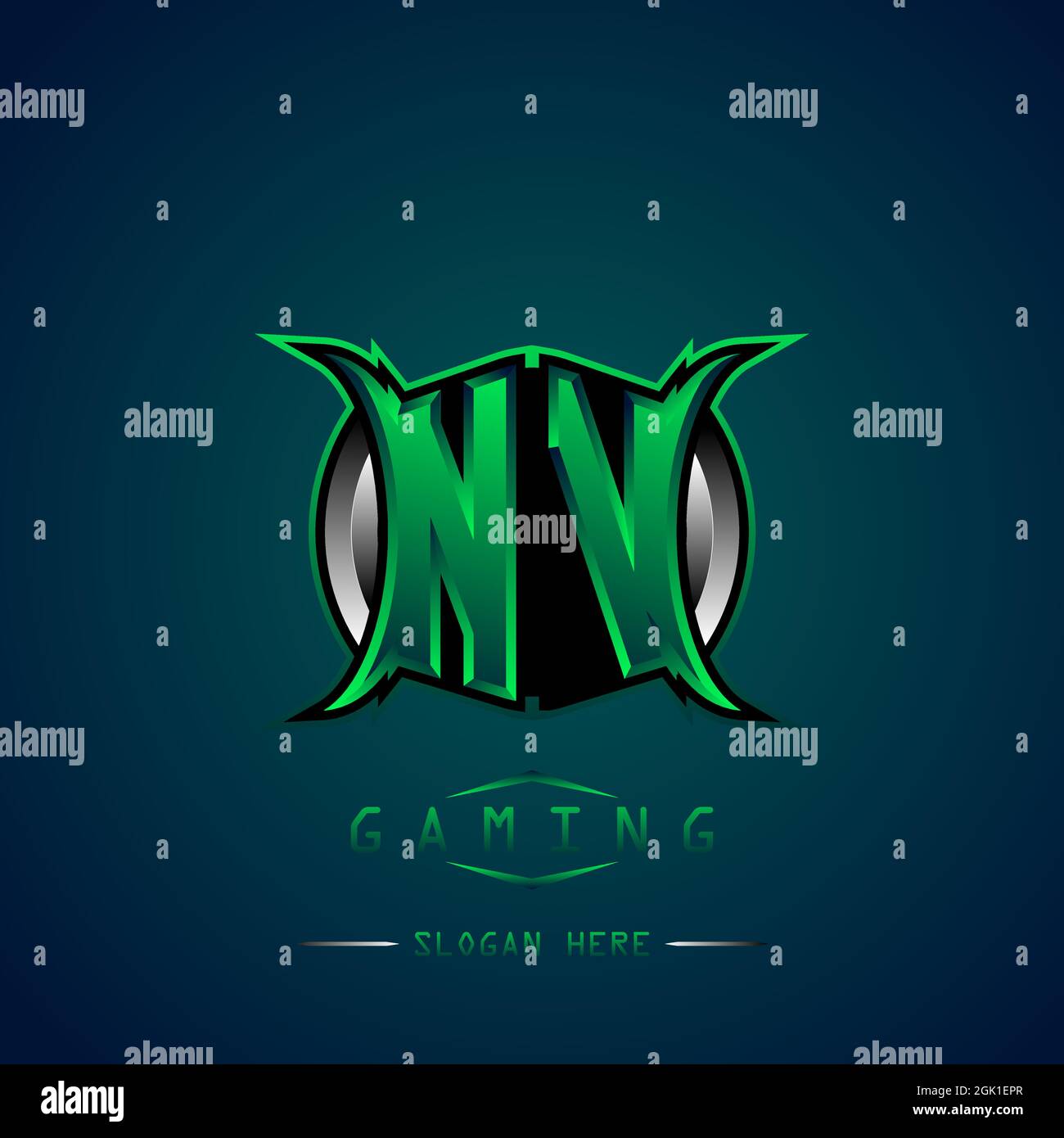 NV Initial Logo Design Cool style, Logo for game, esport, initial ...