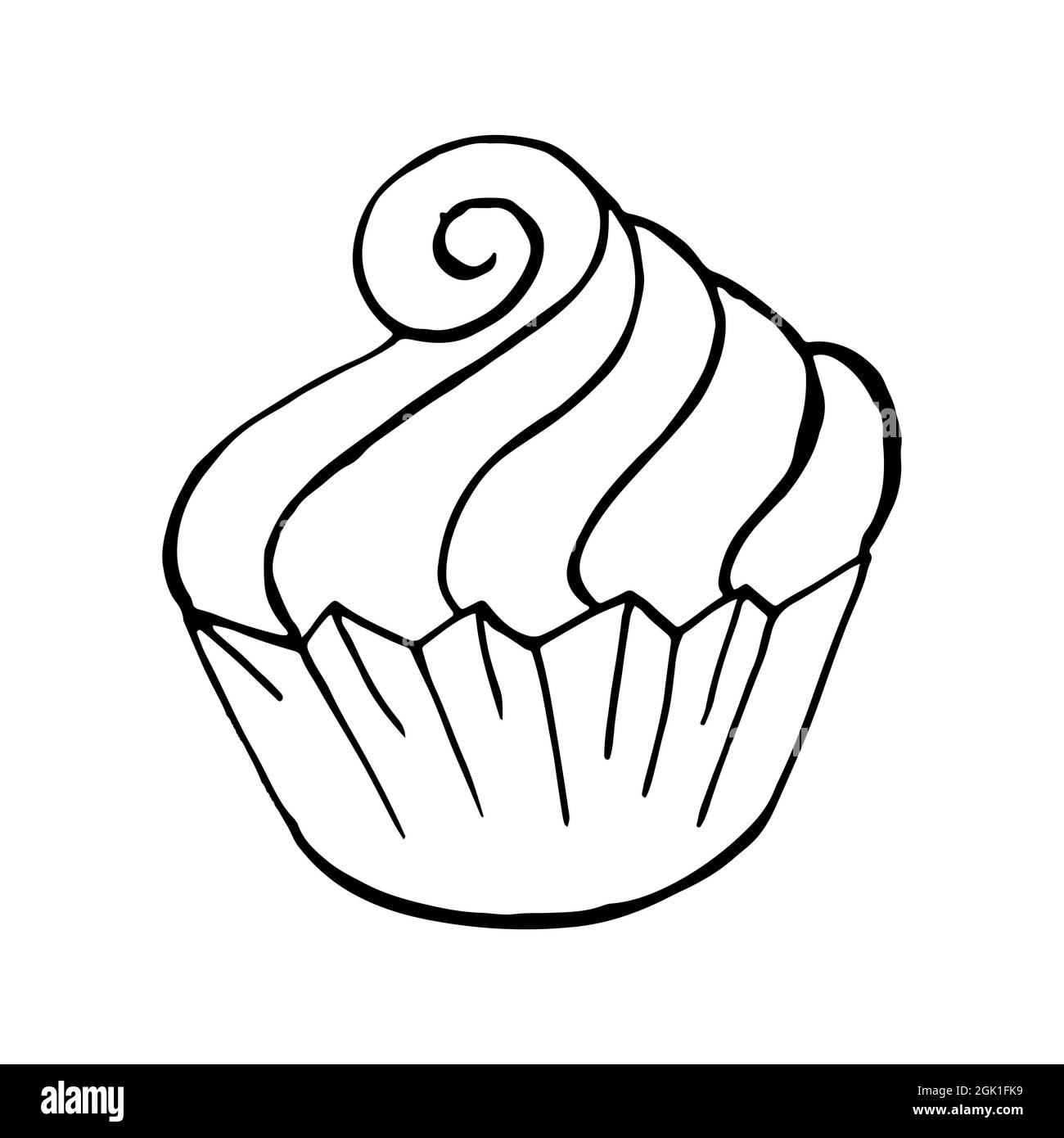 Cupcake Drawing Outline