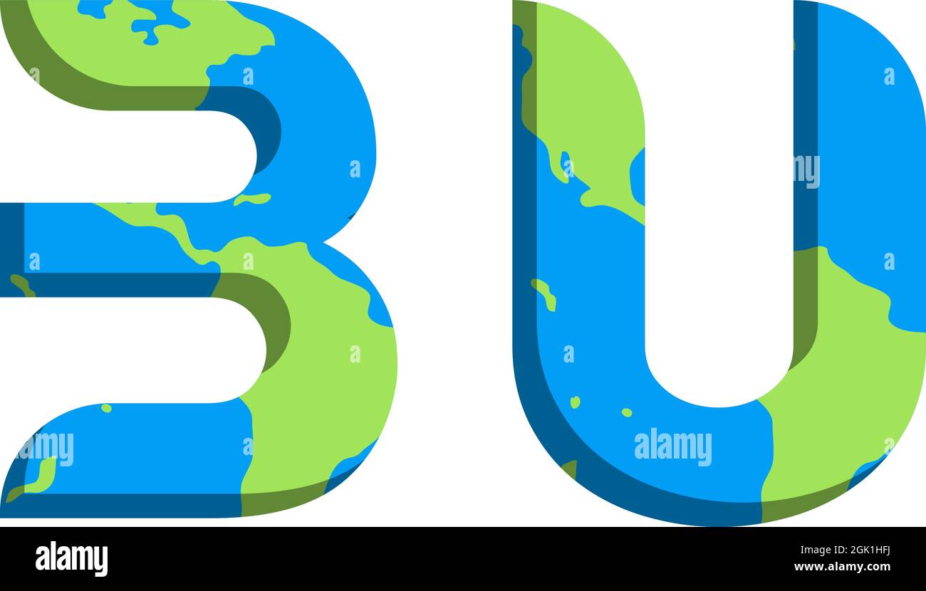 Initial BU logo design with World Map style, Logo business branding ...