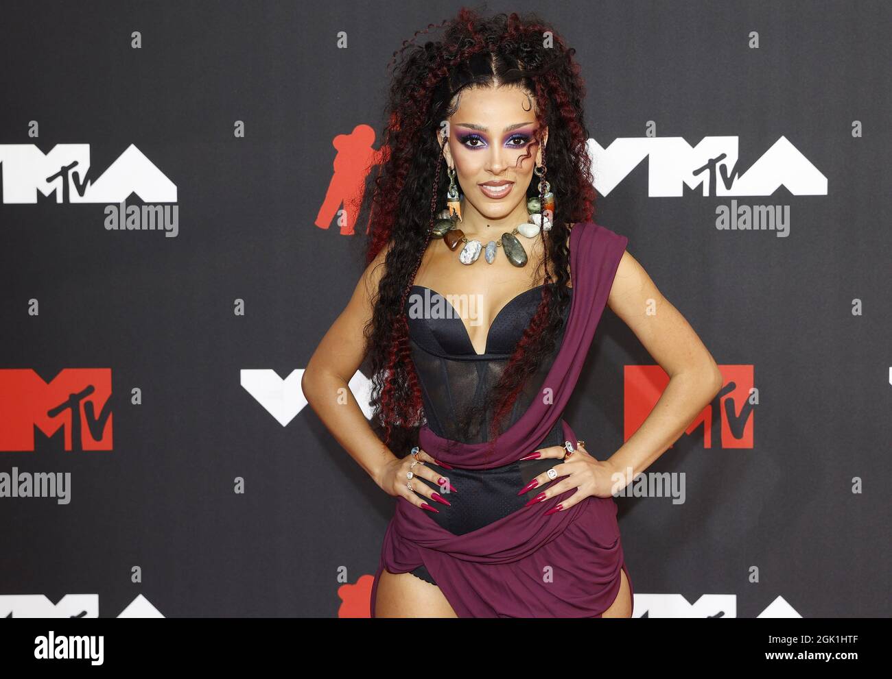New York, United States. 12th Sep, 2021. Doja Cat arrives on the red ...