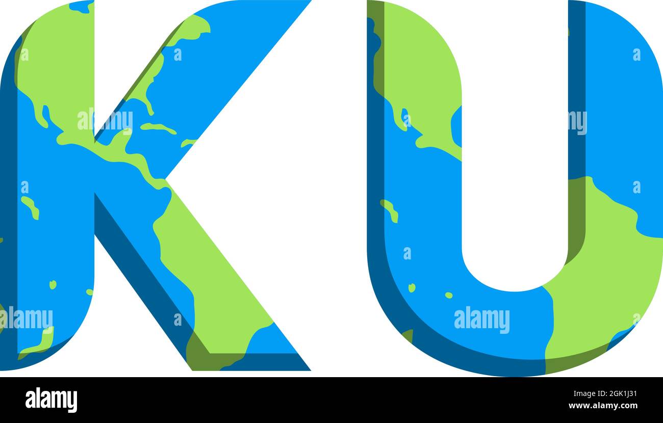 Initial KU logo design with World Map style, Logo business branding ...