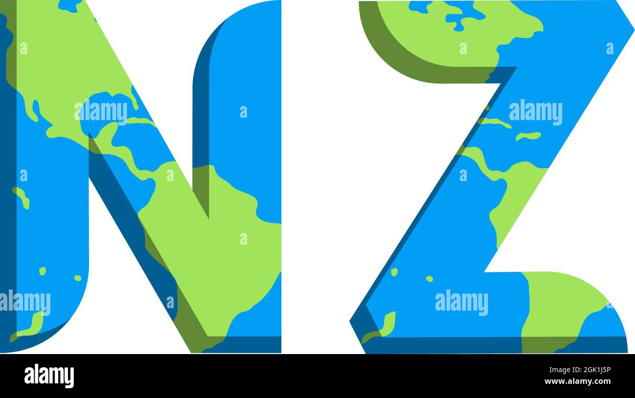 Initial NZ logo design with World Map style, Logo business branding ...