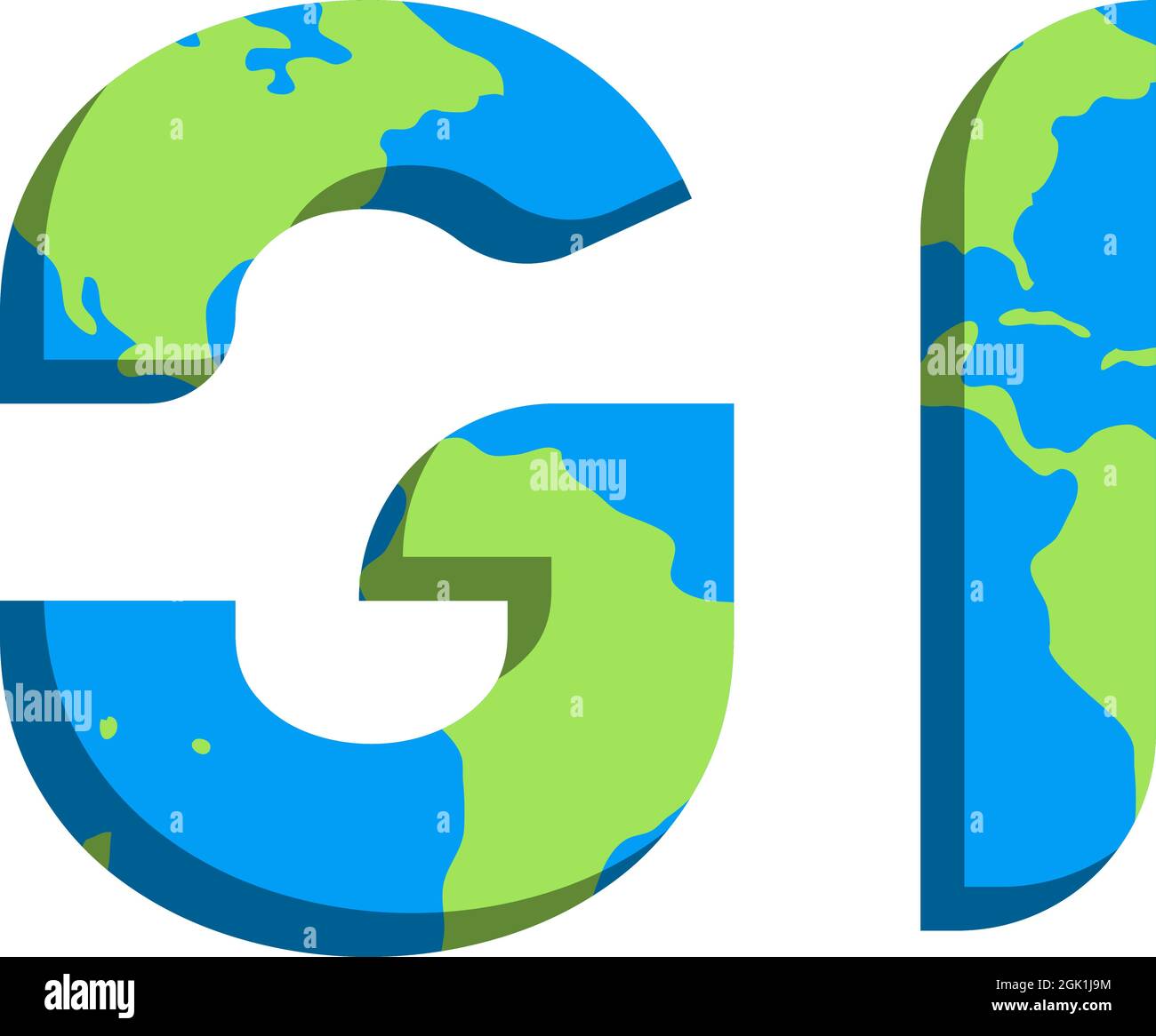 Initial GI logo design with World Map style, Logo business branding ...