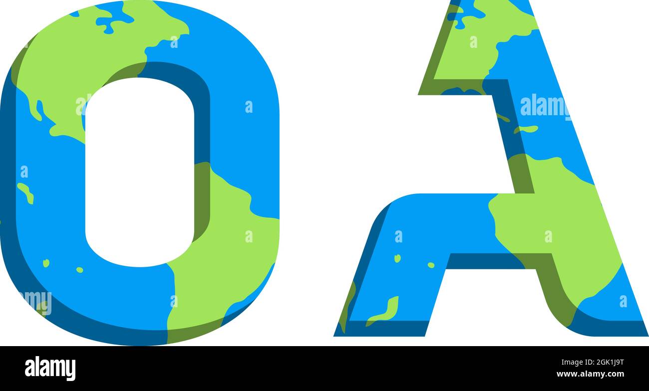 Initial OA logo design with World Map style, Logo business branding ...