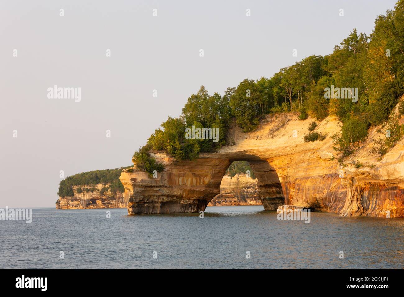 Natural arch along Pictured Rocks National Lakeshore Stock Photo - Alamy