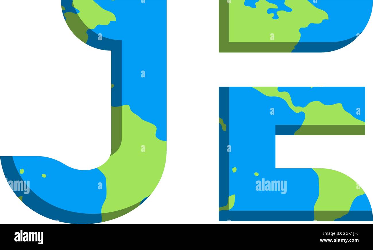 Initial JE logo design with World Map style, Logo business branding ...