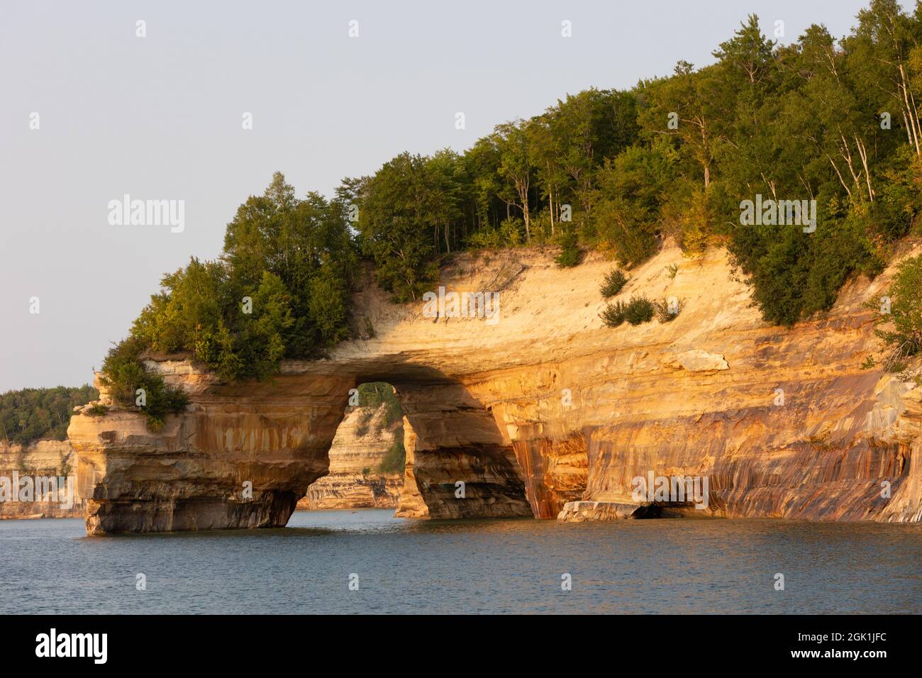 Natural arch along Pictured Rocks National Lakeshore Stock Photo - Alamy