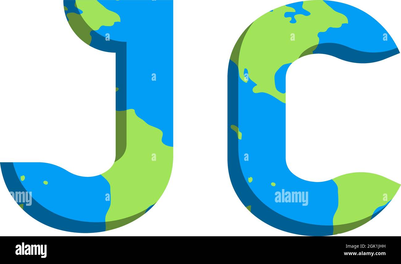 Initial JC logo design with World Map style, Logo business branding ...