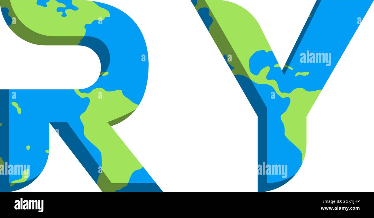 Initial RY logo design with World Map style, Logo business branding ...