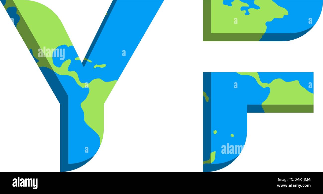 Initial YF logo design with World Map style, Logo business branding ...