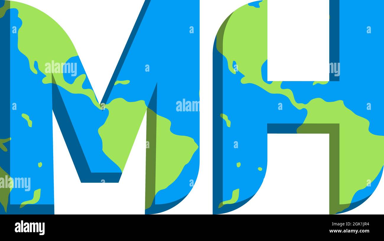 Initial MH logo design with World Map style, Logo business branding ...