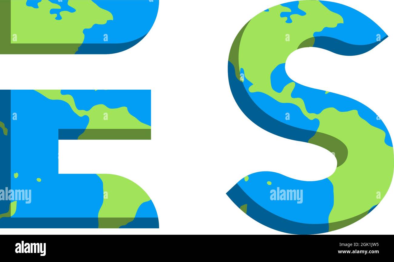 Initial ES logo design with World Map style, Logo business branding ...