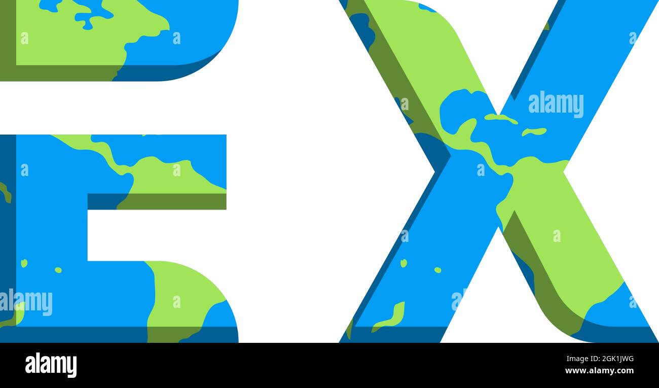 Initial EX logo design with World Map style, Logo business branding ...