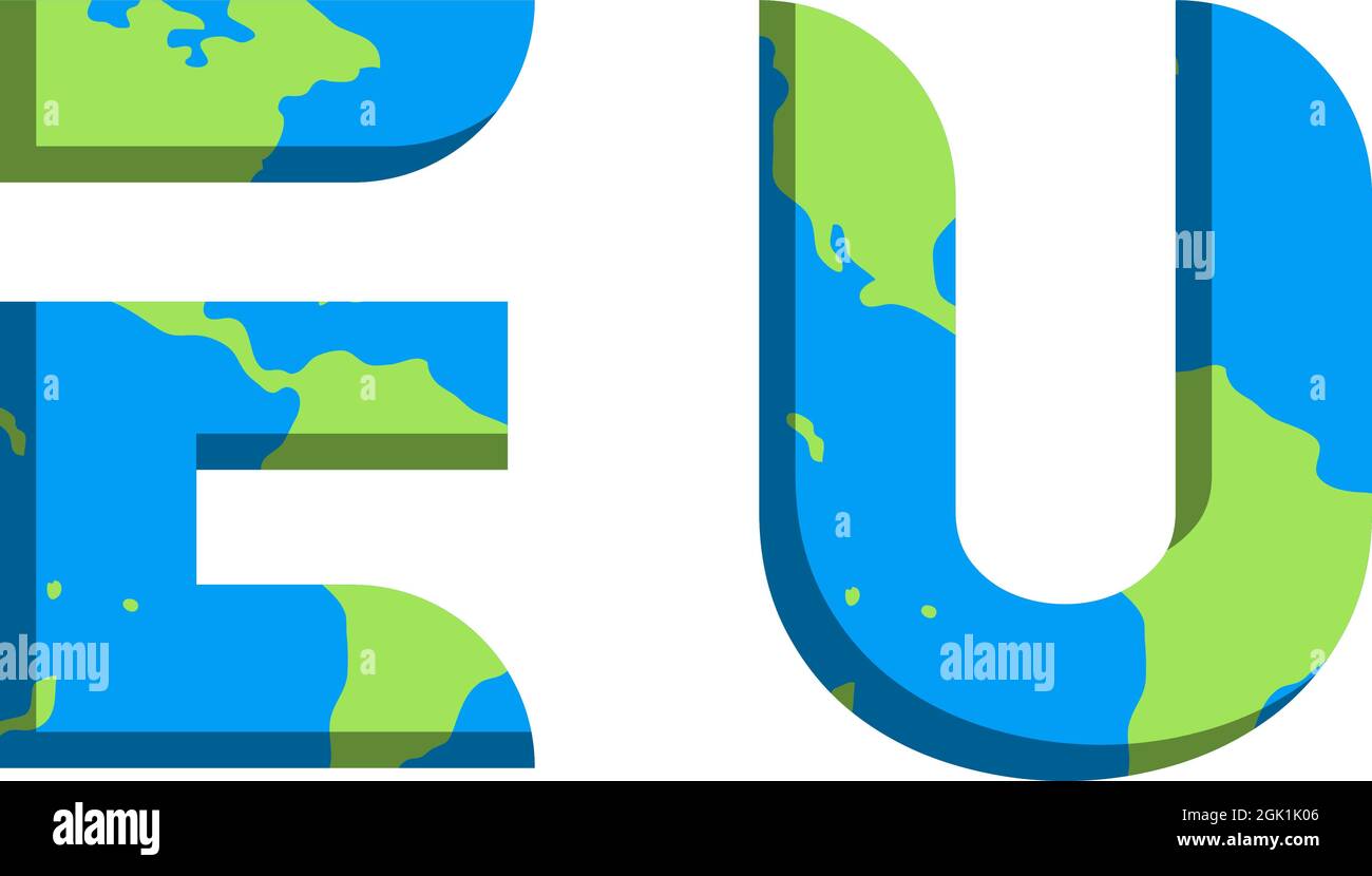 Initial EU logo design with World Map style, Logo business branding ...