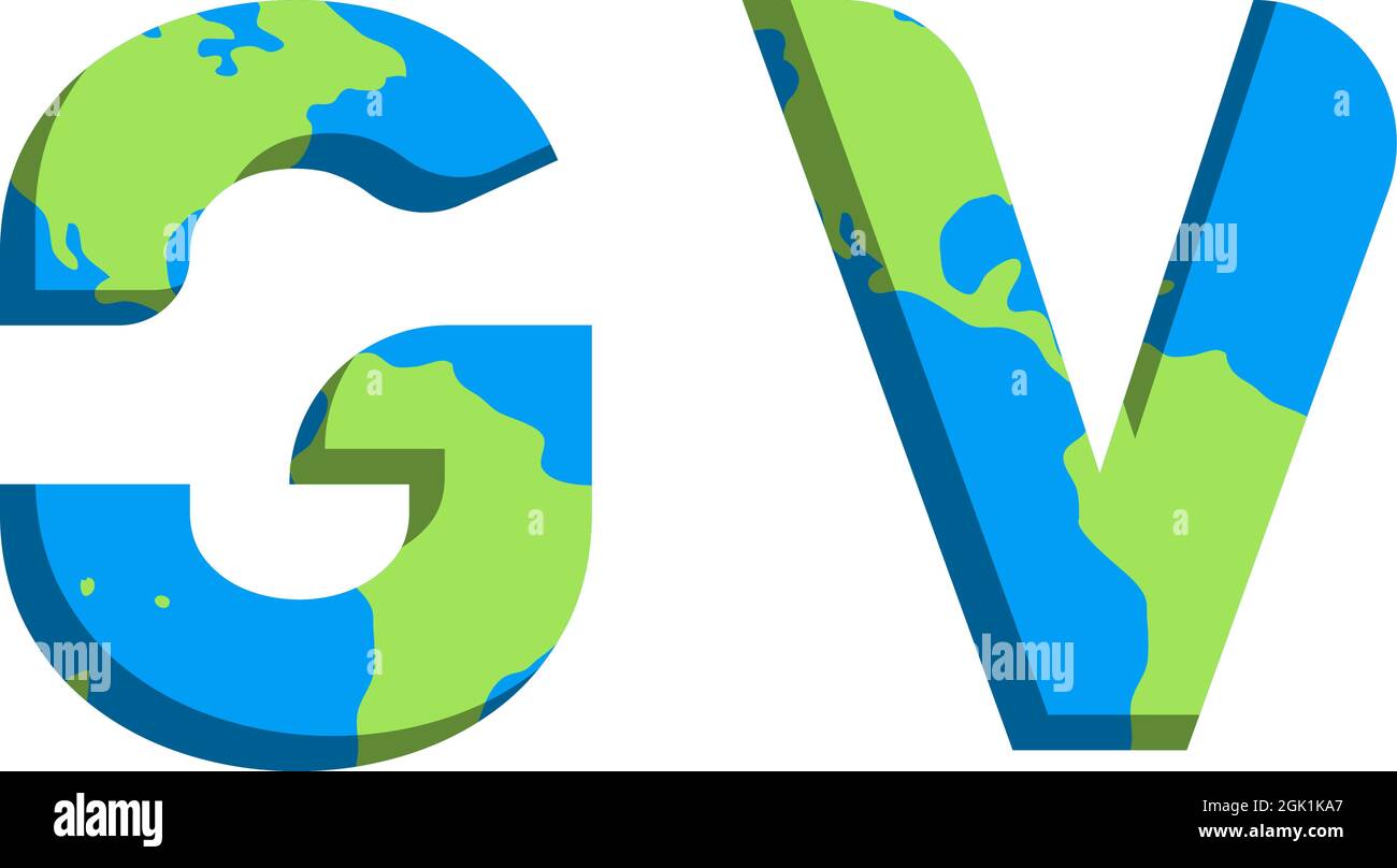 Initial GV logo design with World Map style, Logo business branding ...