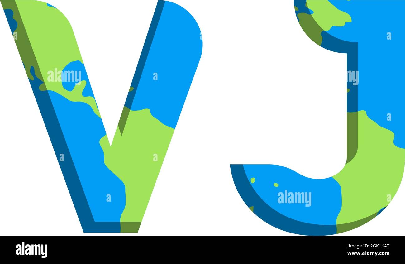 Initial VJ logo design with World Map style, Logo business branding ...