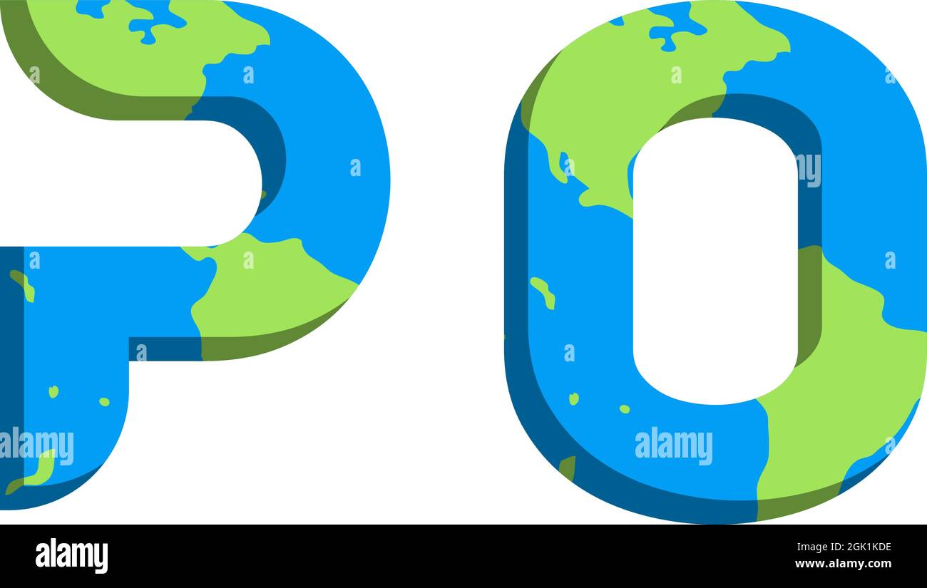 Initial PO logo design with World Map style, Logo business branding ...