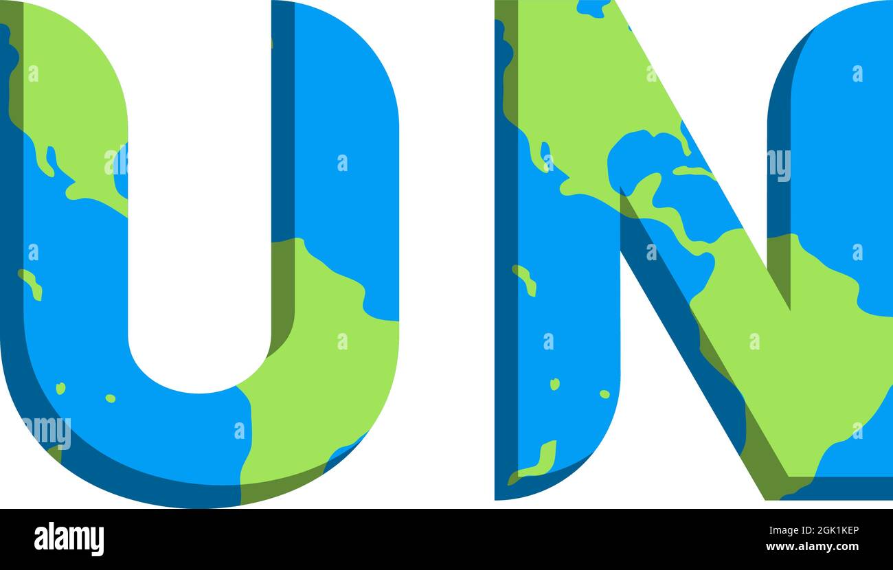 Initial UN logo design with World Map style, Logo business branding ...