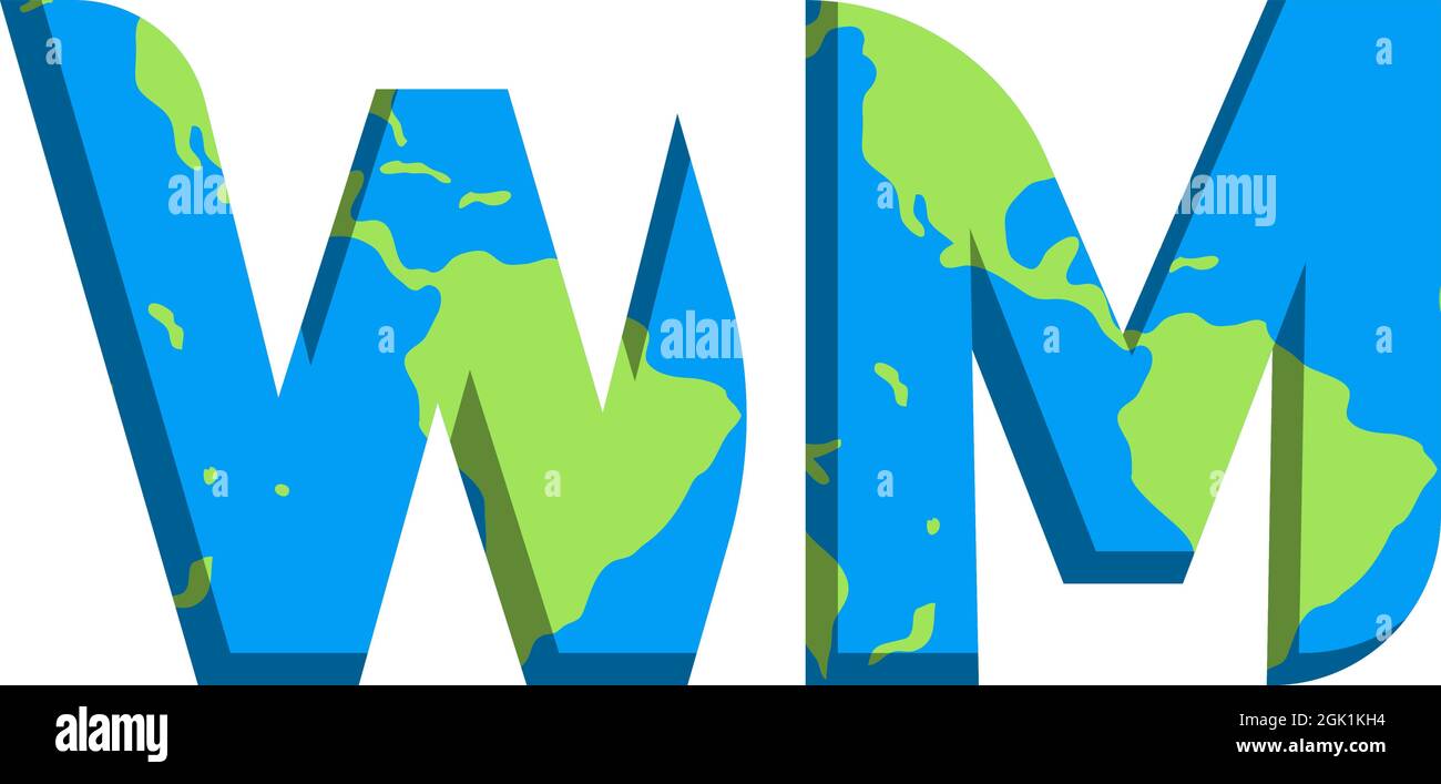 Initial WM logo design with World Map style, Logo business branding ...