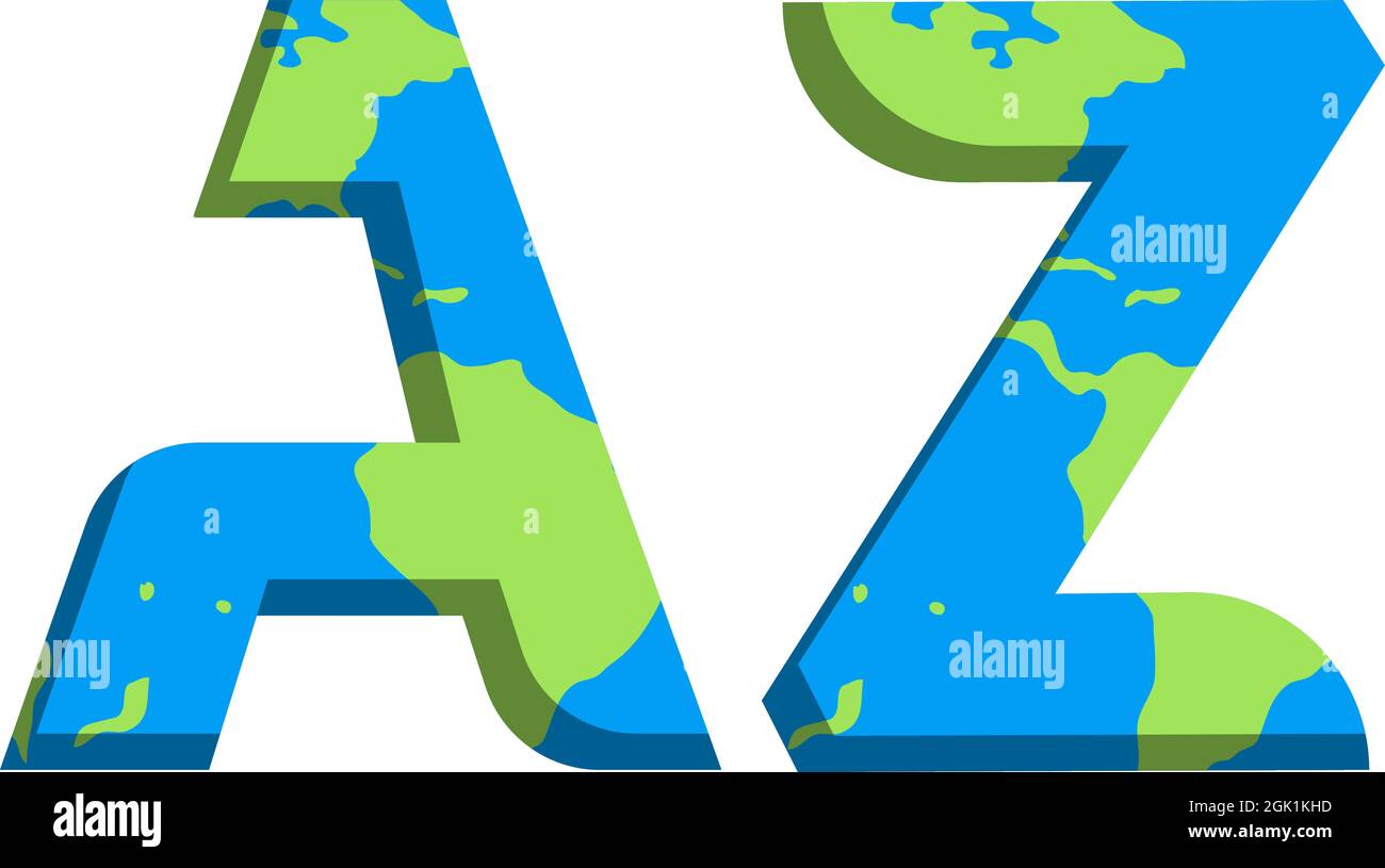 Initial AZ logo design with World Map style, Logo business branding ...