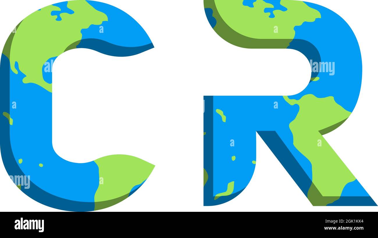 Initial CR logo design with World Map style, Logo business branding ...