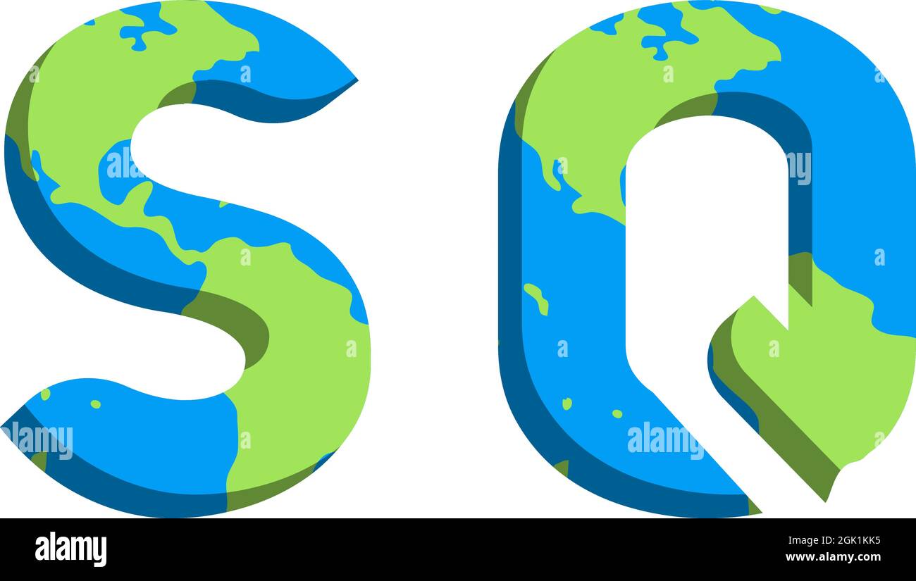 Initial SQ logo design with World Map style, Logo business branding ...