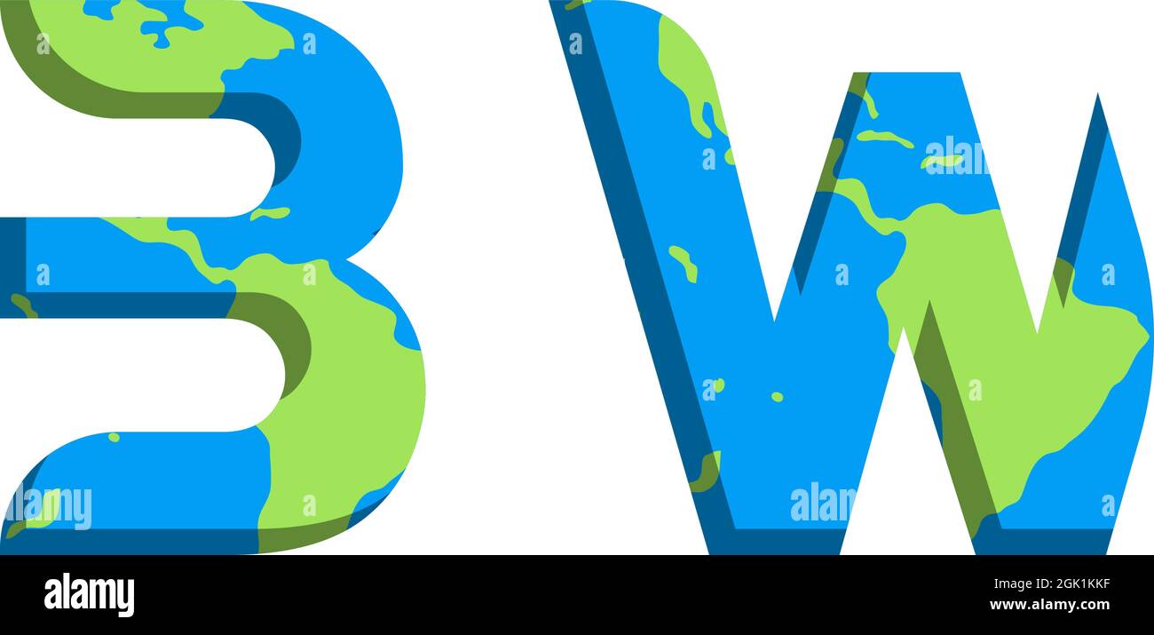 Initial BW logo design with World Map style, Logo business branding ...