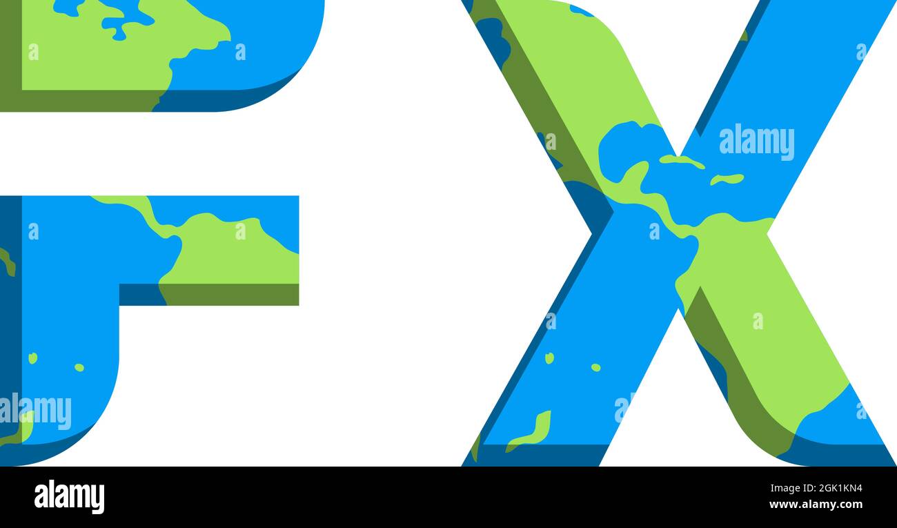 Initial FX logo design with World Map style, Logo business branding ...