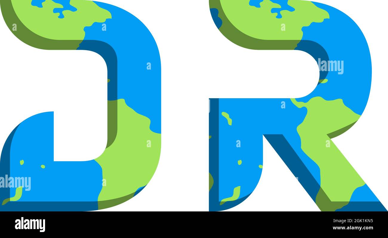 Initial DR logo design with World Map style, Logo business branding ...