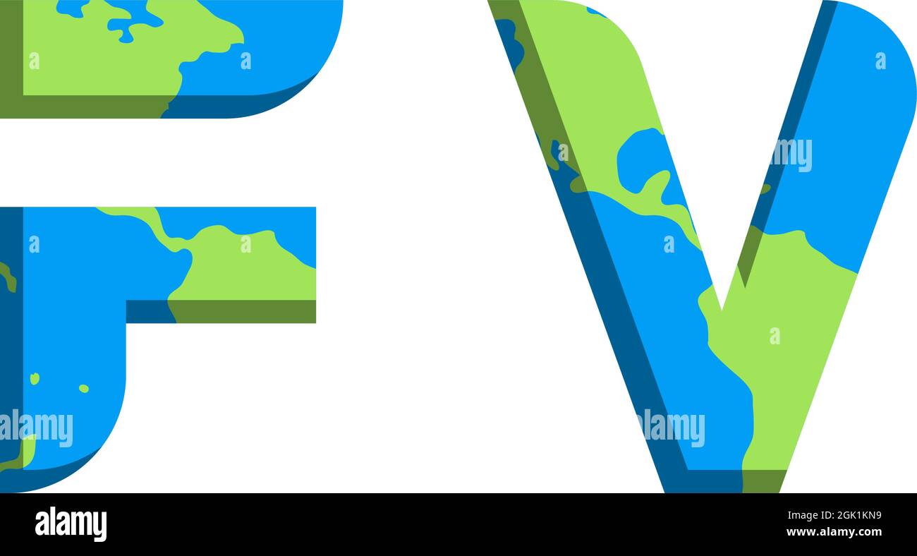Initial FV logo design with World Map style, Logo business branding ...