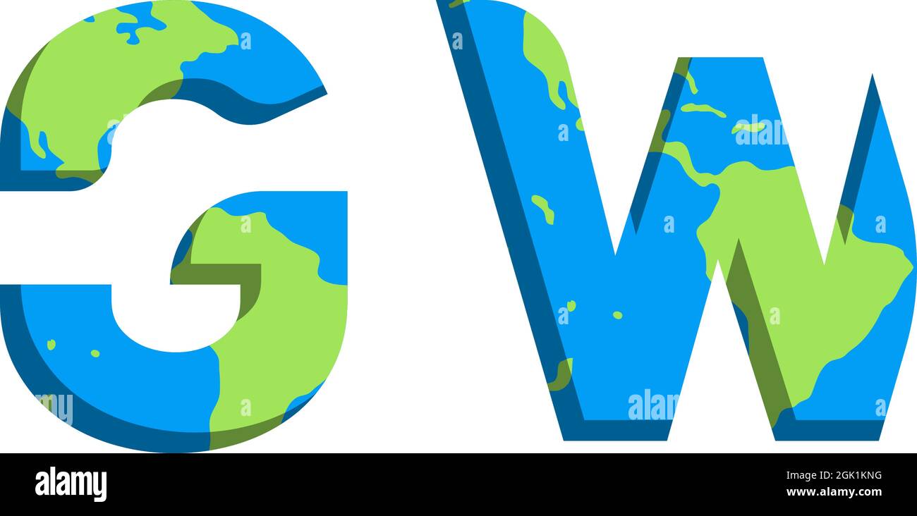 Initial GW logo design with World Map style, Logo business branding ...