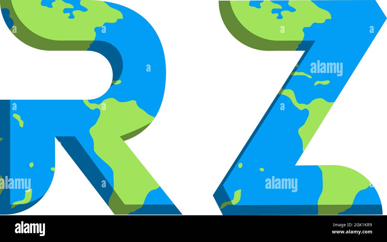 Initial RZ logo design with World Map style, Logo business branding ...
