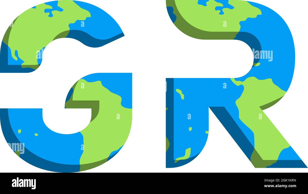 Initial GR logo design with World Map style, Logo business branding ...