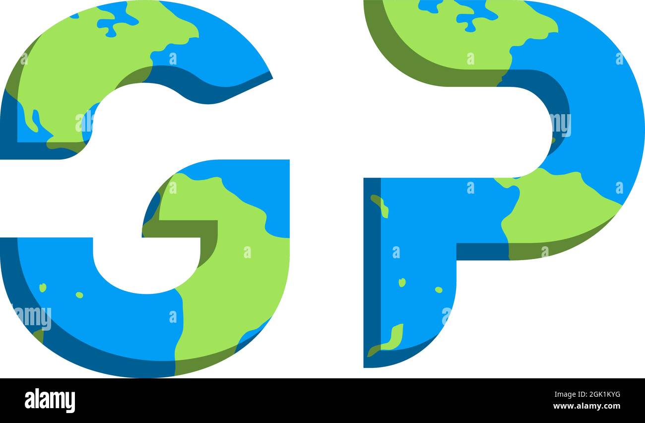 Initial GP logo design with World Map style, Logo business branding ...