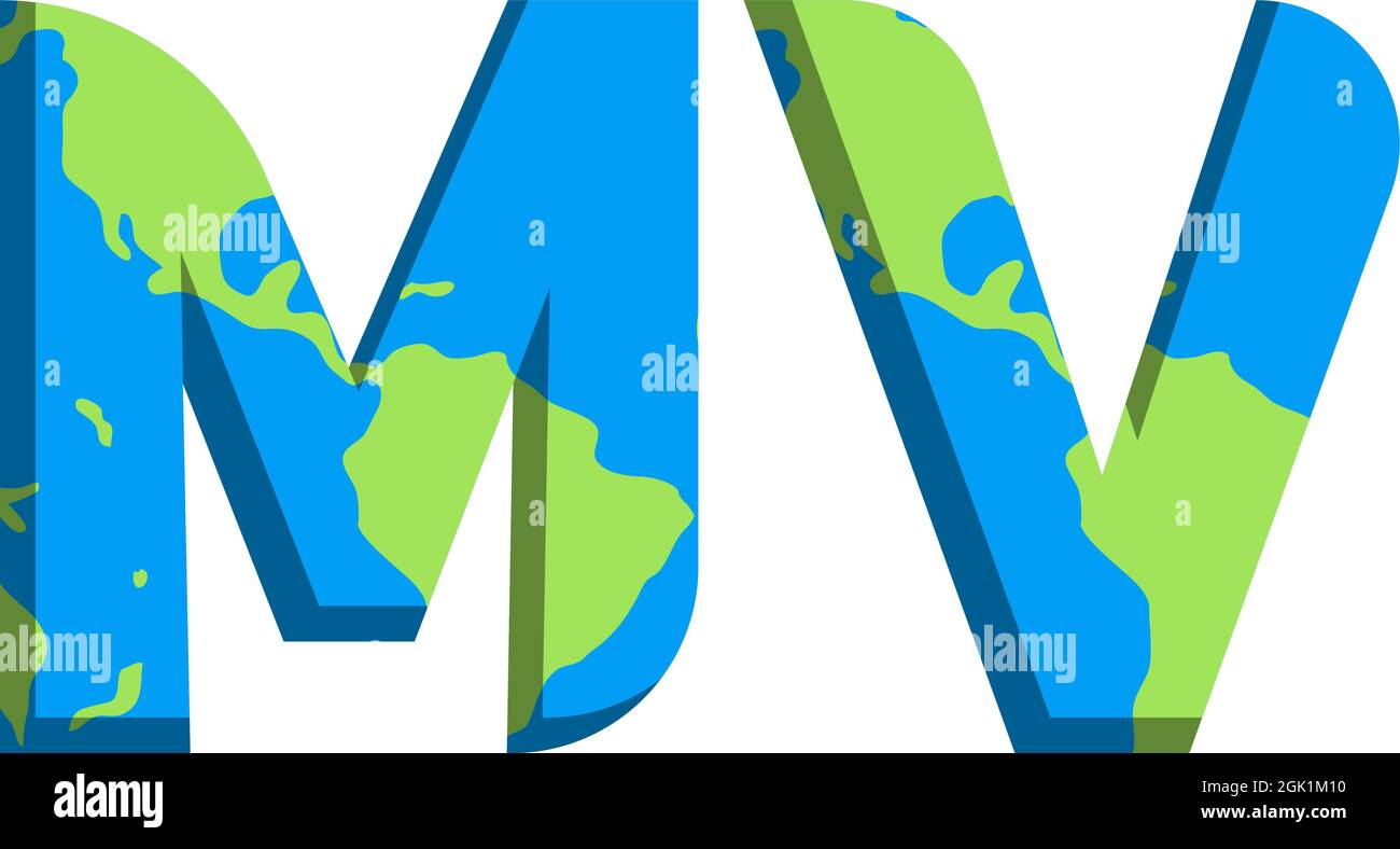Initial MV logo design with World Map style, Logo business branding ...