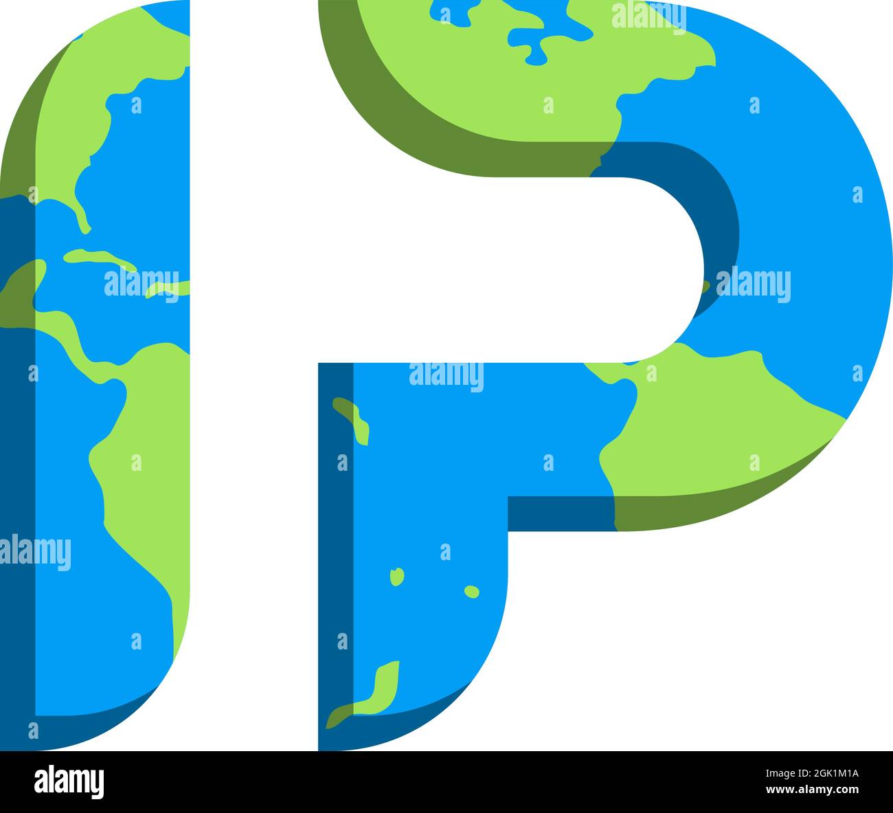 Initial IP logo design with World Map style, Logo business branding ...