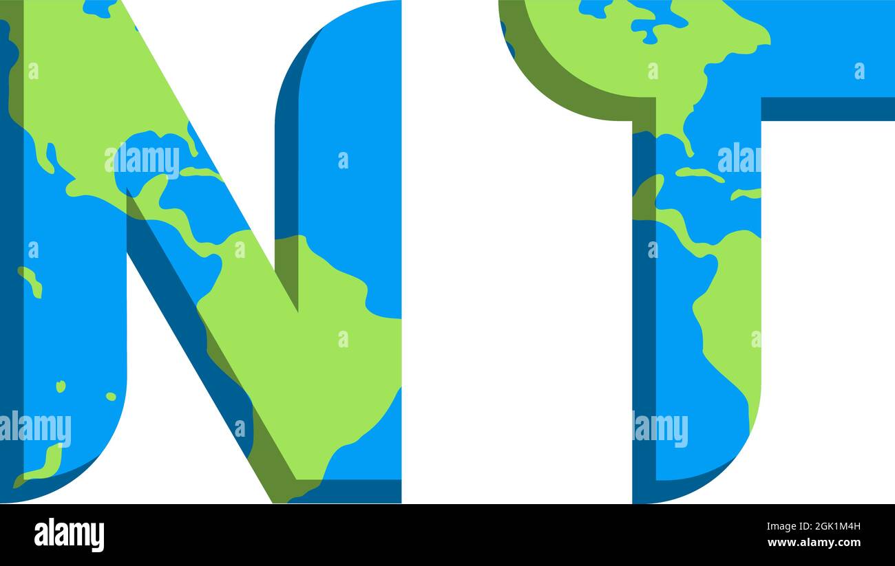 Initial NT logo design with World Map style, Logo business branding ...
