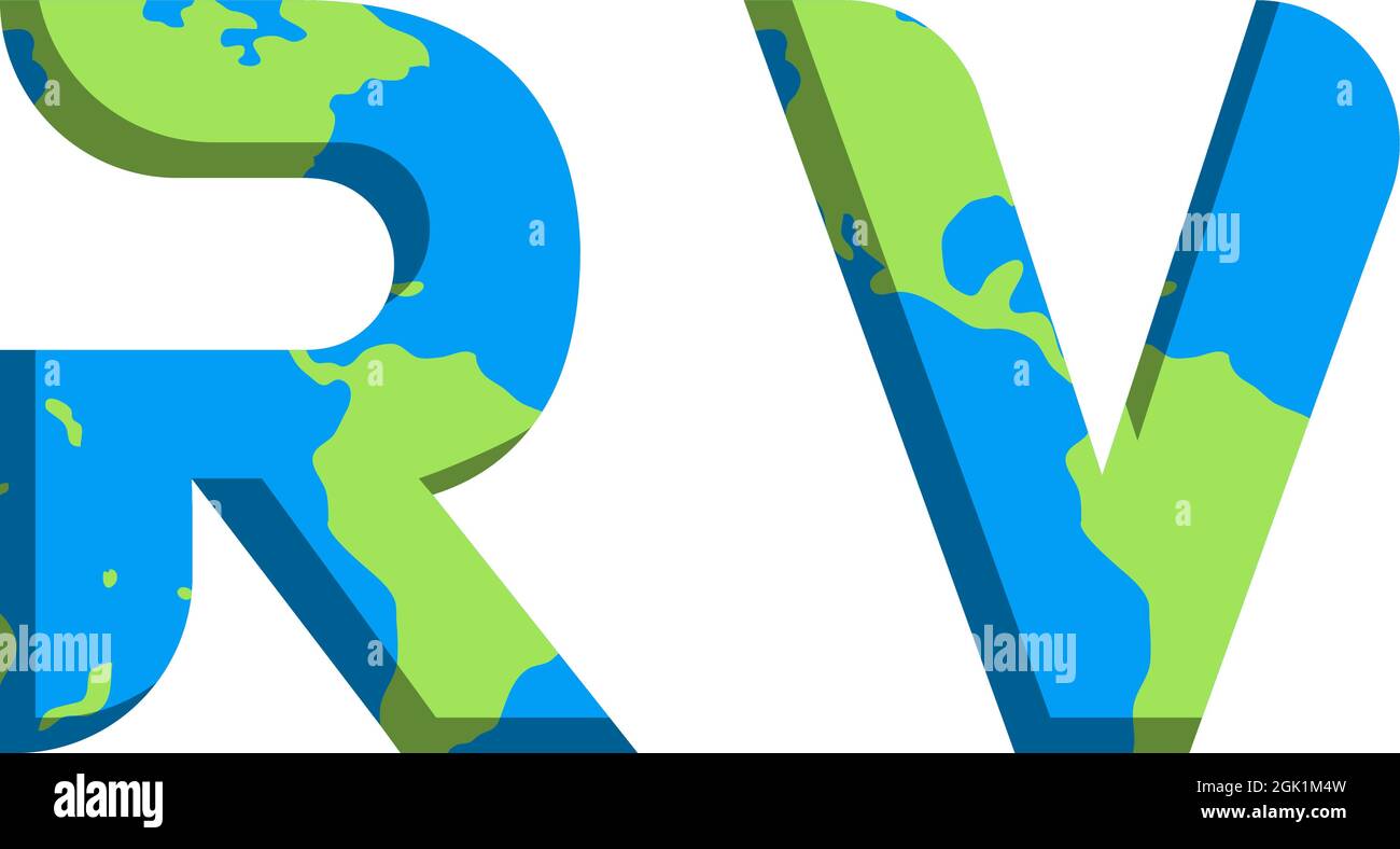 Initial RV logo design with World Map style, Logo business branding ...