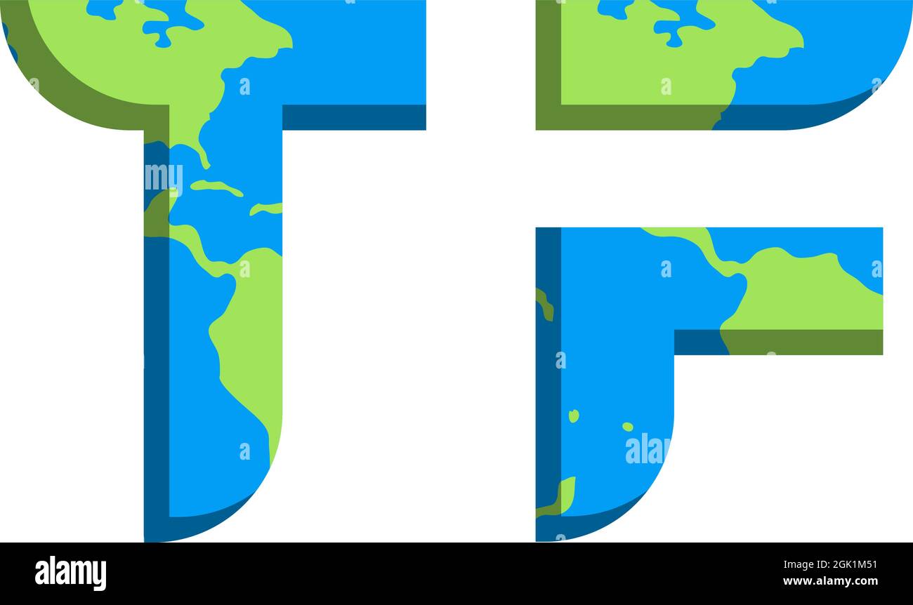 Initial TF logo design with World Map style, Logo business branding ...