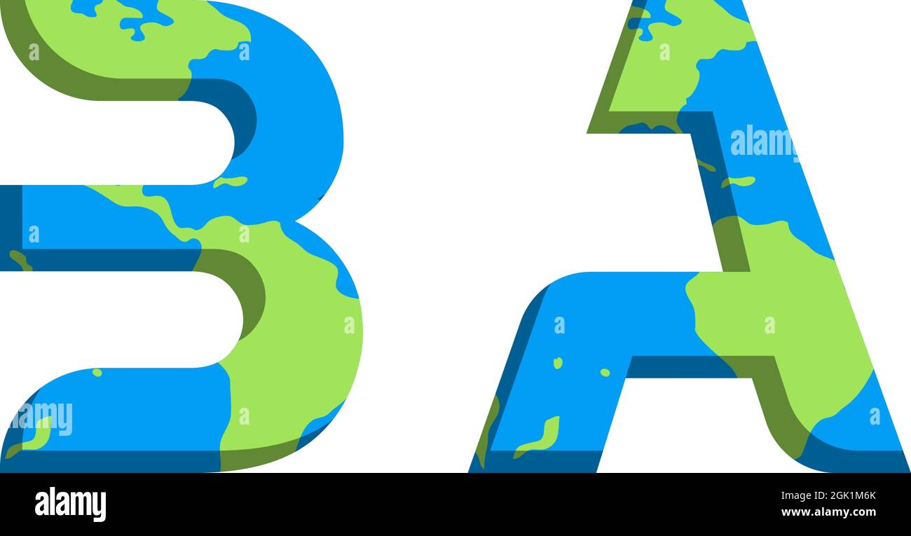 Initial BA logo design with World Map style, Logo business branding ...