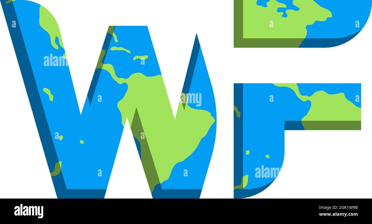 Initial WF logo design with World Map style, Logo business branding ...