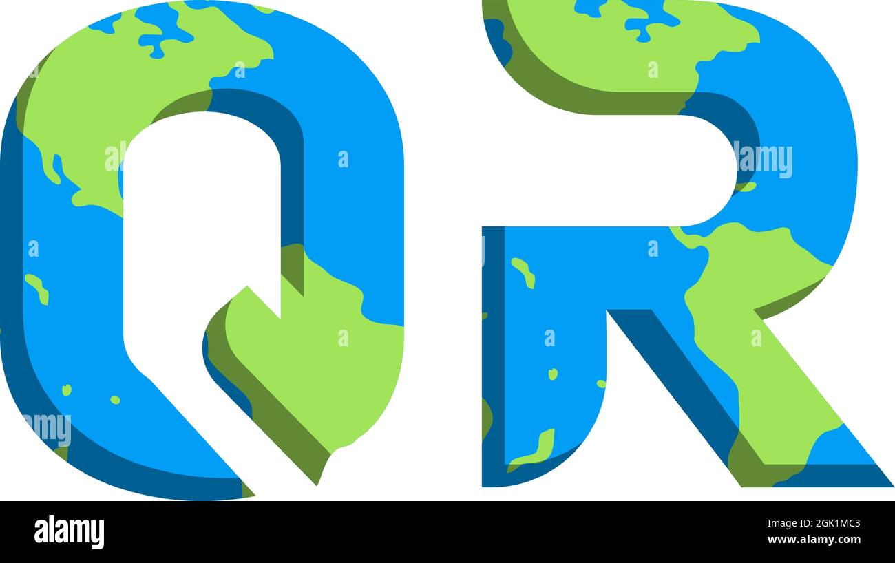 Initial QR logo design with World Map style, Logo business branding ...