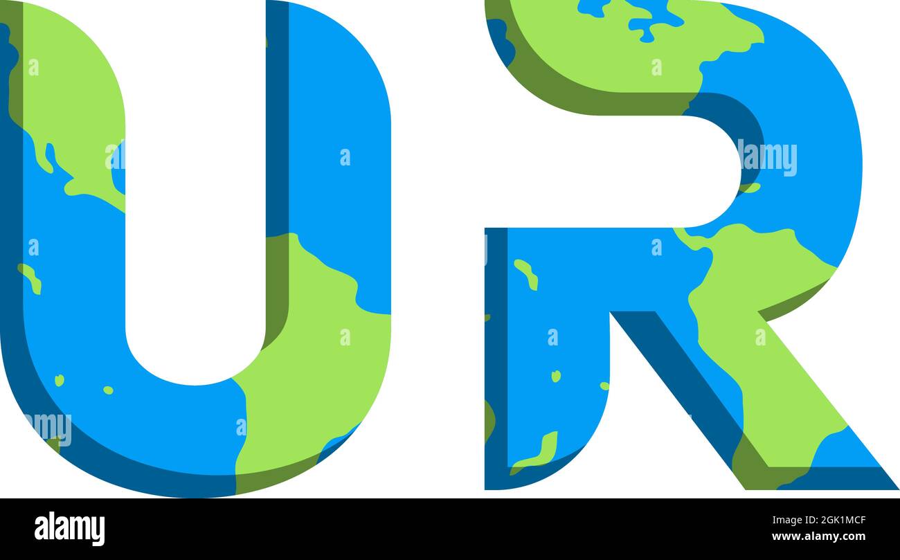 Initial UR logo design with World Map style, Logo business branding ...