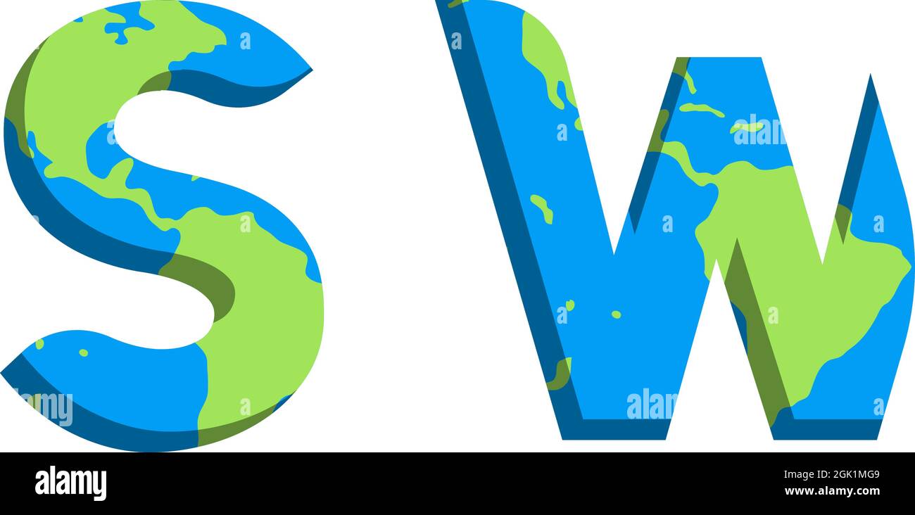 Initial SW logo design with World Map style, Logo business branding ...