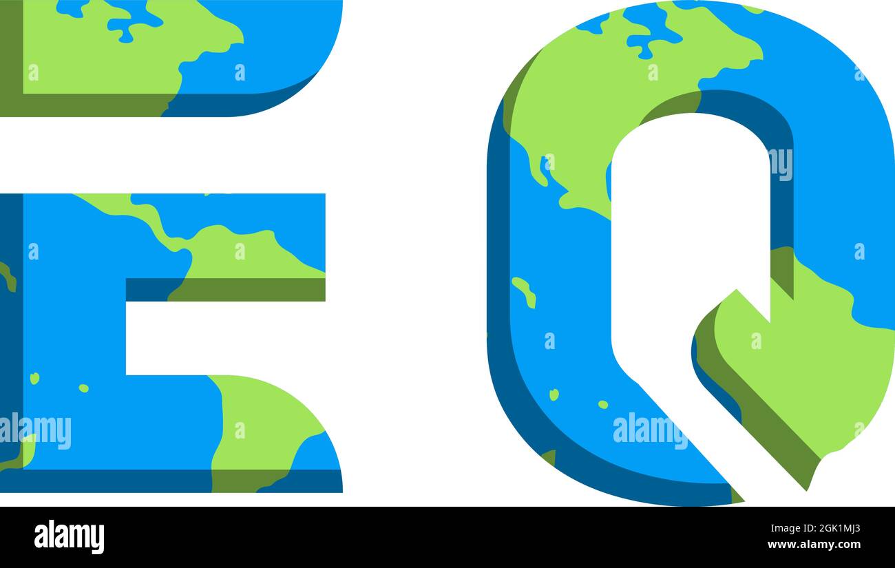 Initial EQ logo design with World Map style, Logo business branding ...