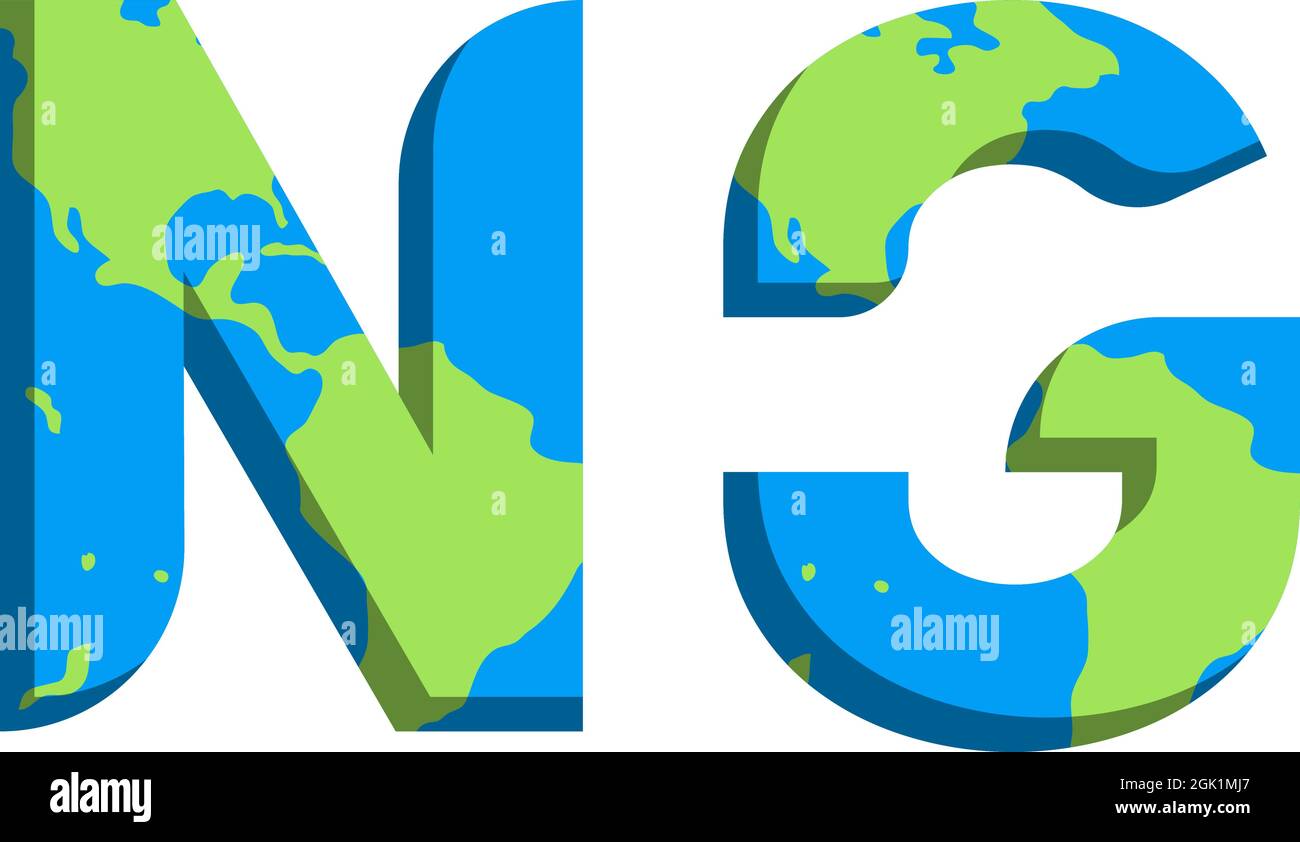 Initial NG logo design with World Map style, Logo business branding ...