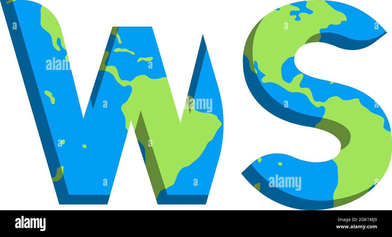 Initial WS logo design with World Map style, Logo business branding ...