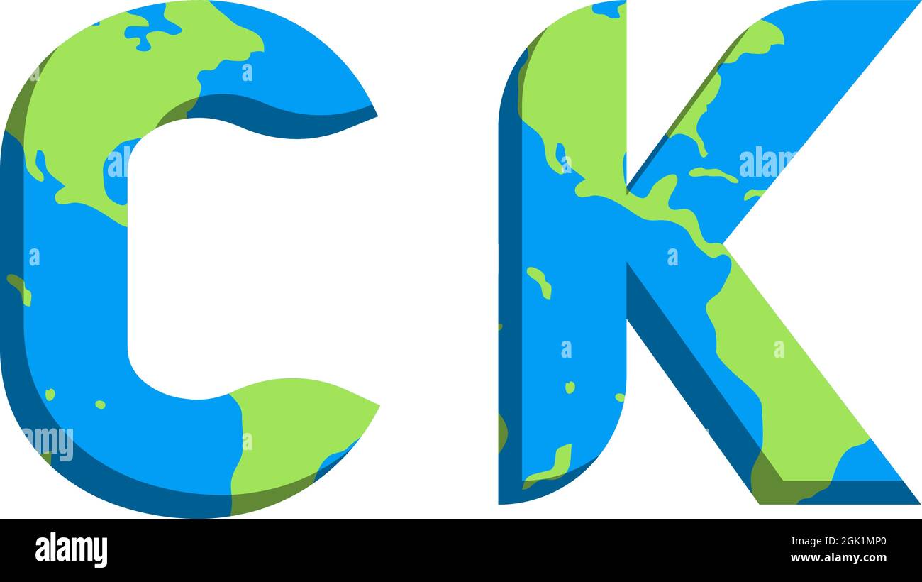 Initial CK logo design with World Map style, Logo business branding ...